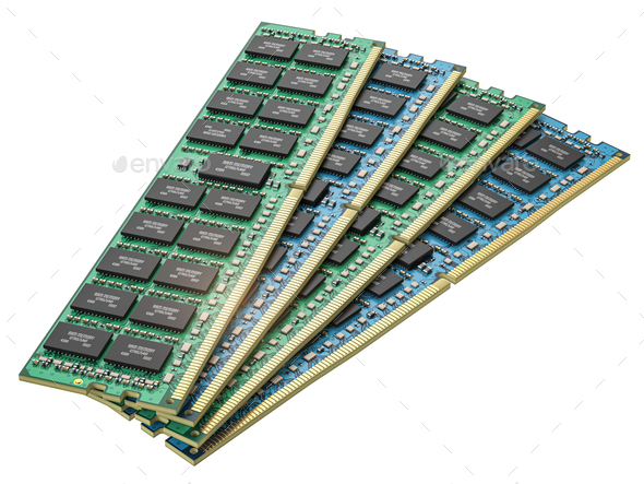 DDR ram computer memory modules isolated on white. - Stock Image - Everypixel